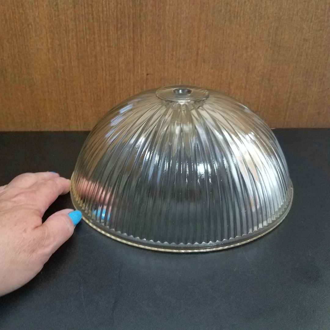 Clear Ribbed Ceiling Dome Light Cover, 8.5 Inch Fitter, Replacement ...