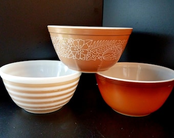 Brown Pyrex Bowls | Etsy