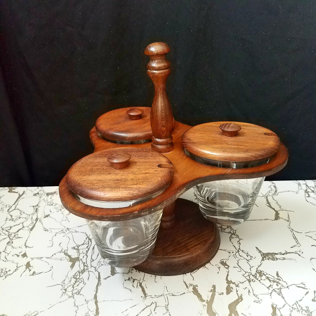 Retro Wooden Condiment Server, 1968 Styson Relish Caddy - Etsy