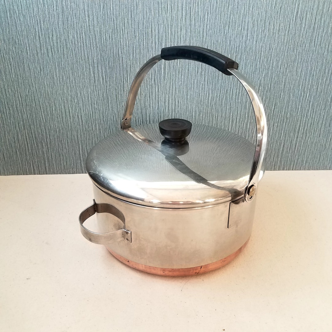 Vintage Revere Ware 4 Quart Bail Handle Kettle With Lid, 4 Quart Jam ...