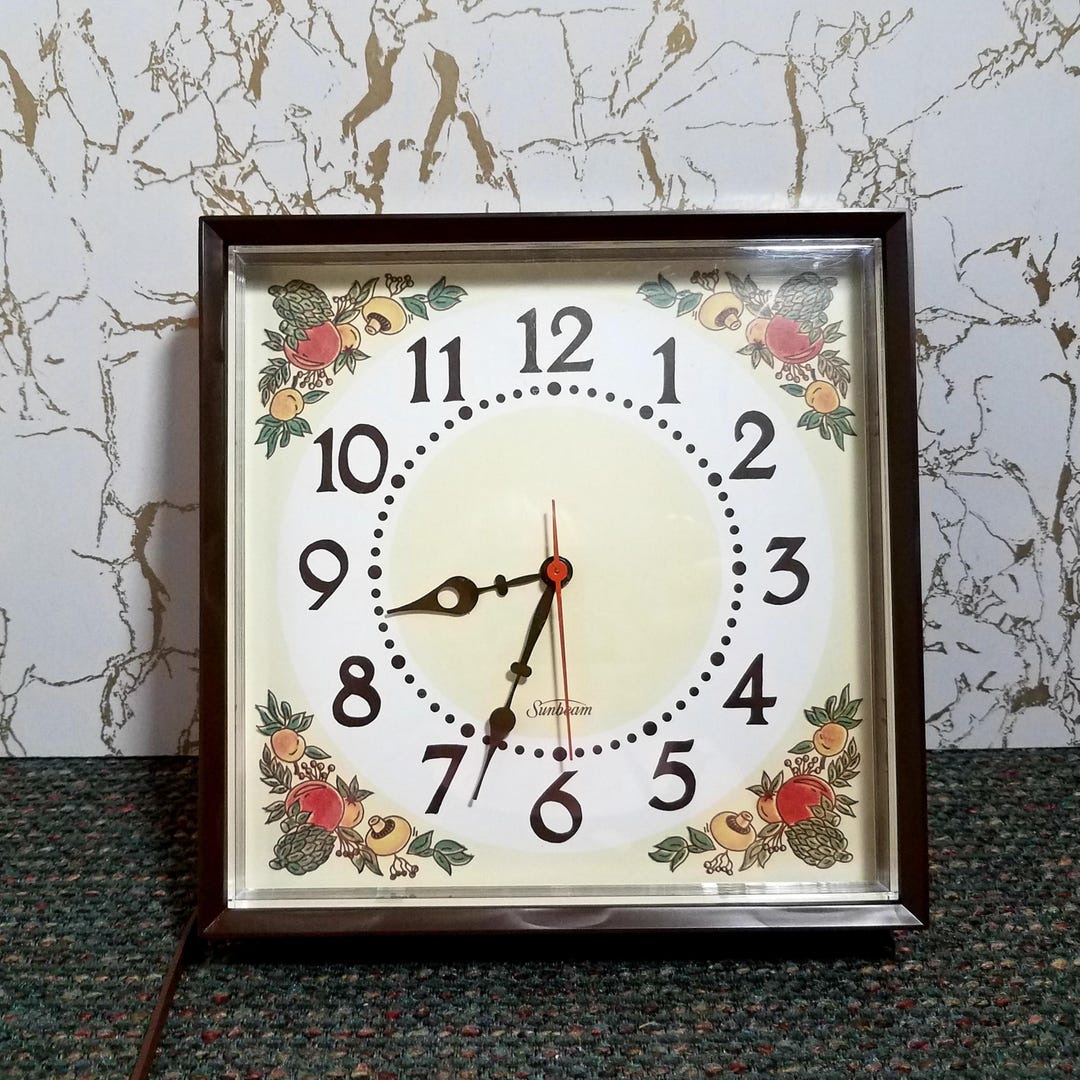 Retro Sunbeam Spice of Life Wall Clock, 70s Electric Wall Clock, Works ...