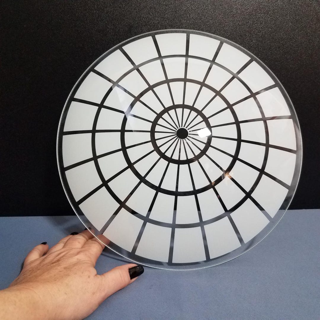 Bullseye Round Ceiling Light Cover, 11.5 Inch, Retro Circles Ceiling ...