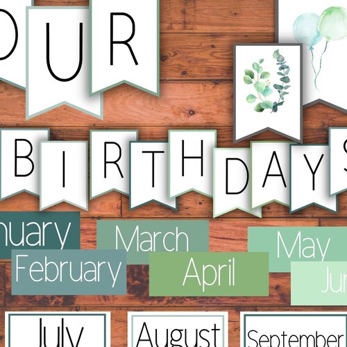 Birthday Wall Classroom Decor Birthday Banner Birthday - Etsy