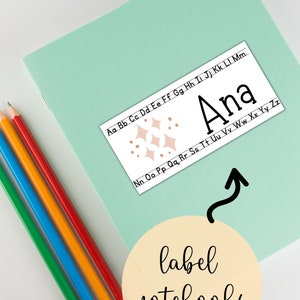 Boho, Neutral Student Nametags, Alphabet Desk Plate, Classroom Name ...