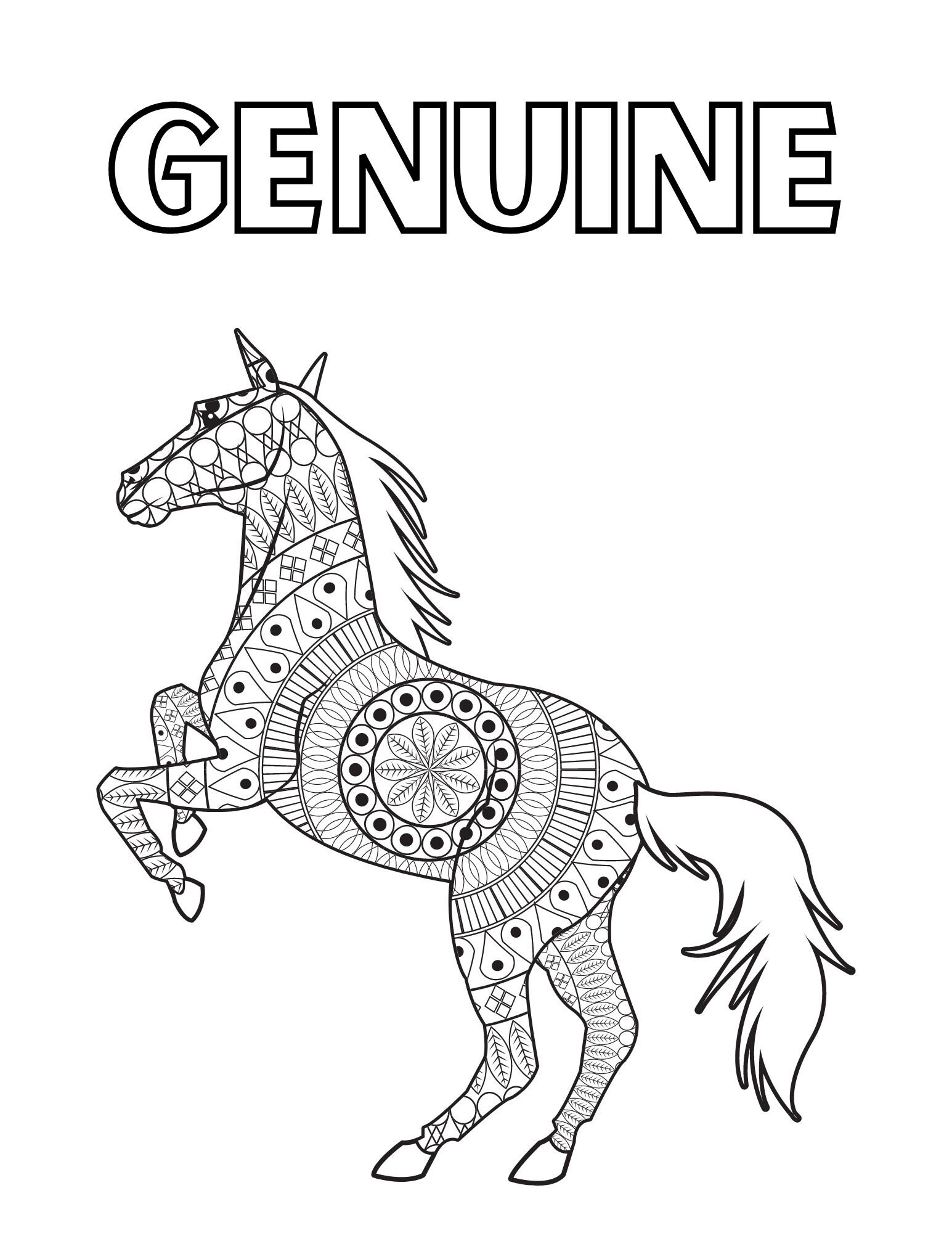 Character Trait Coloring Pages, Mandala Animal Theme, Mindful Coloring ...