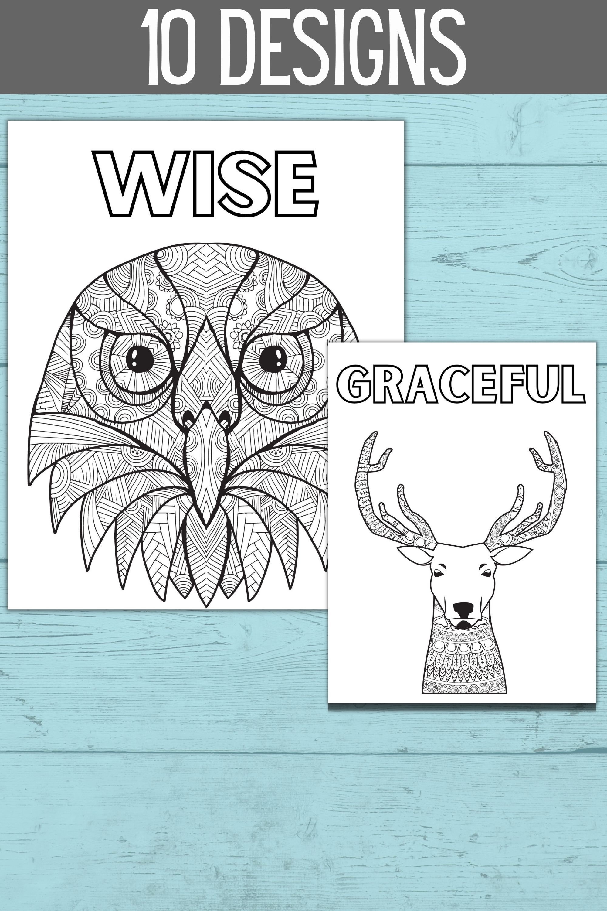 Character Trait Coloring Pages, Mandala Animal Theme, Mindful Coloring ...