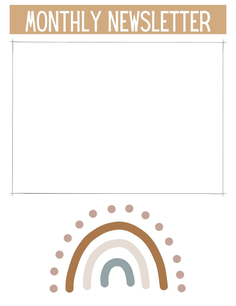 Boho Rainbow Meet the Teacher Newsletter Templates (canva Templates) - Etsy