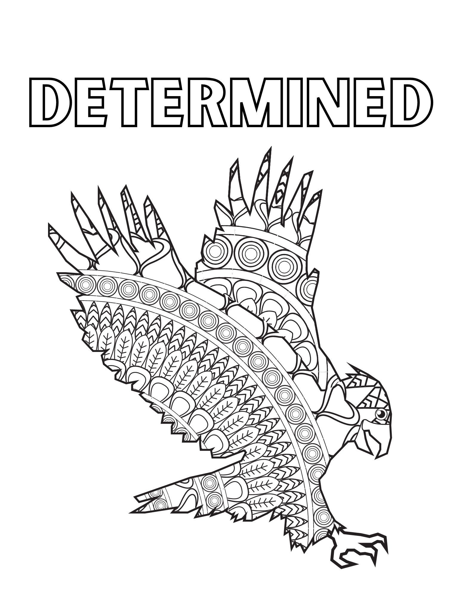 Character Trait Coloring Pages, Mandala Animal Theme, Mindful Coloring ...