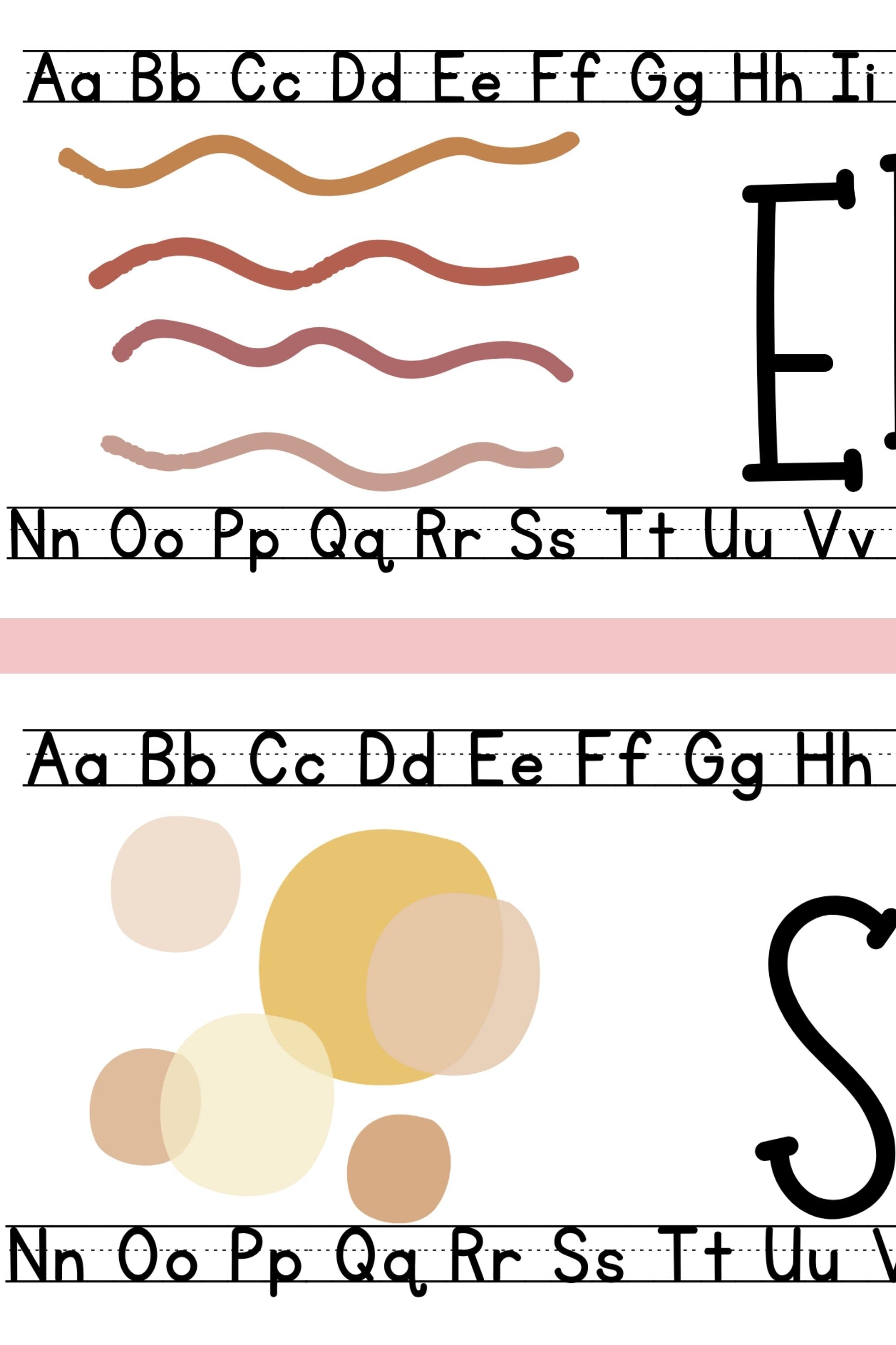 Boho Neutral Student Nametags Alphabet Desk Plate Classroom - Etsy