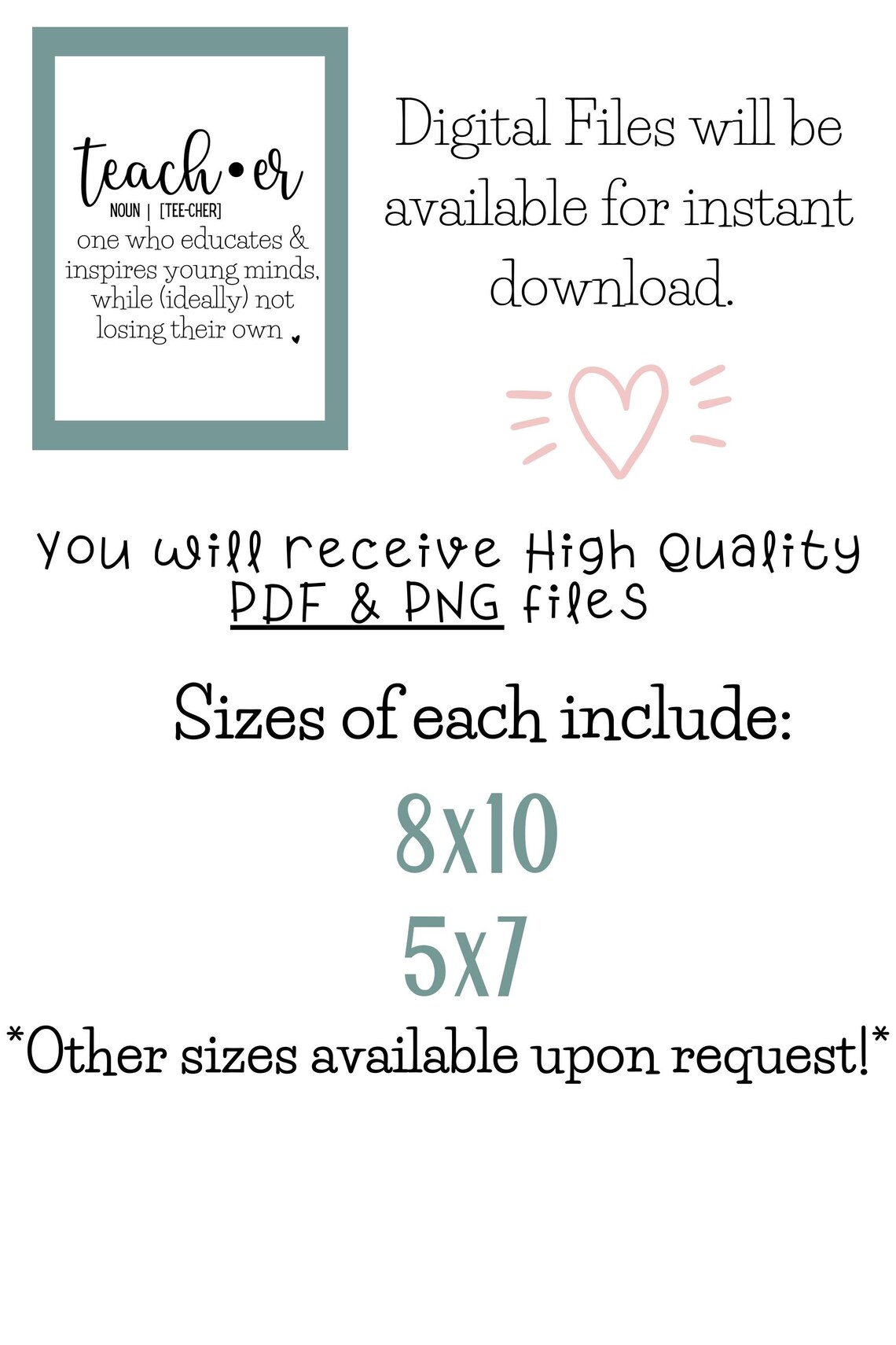 Teacher Definition Print, Dictionary Style, Educator Gift (digital ...