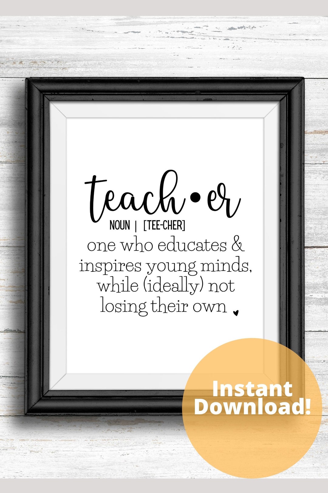Teacher Definition, Teacher Dictionary Style Print, Teacher Poster ...