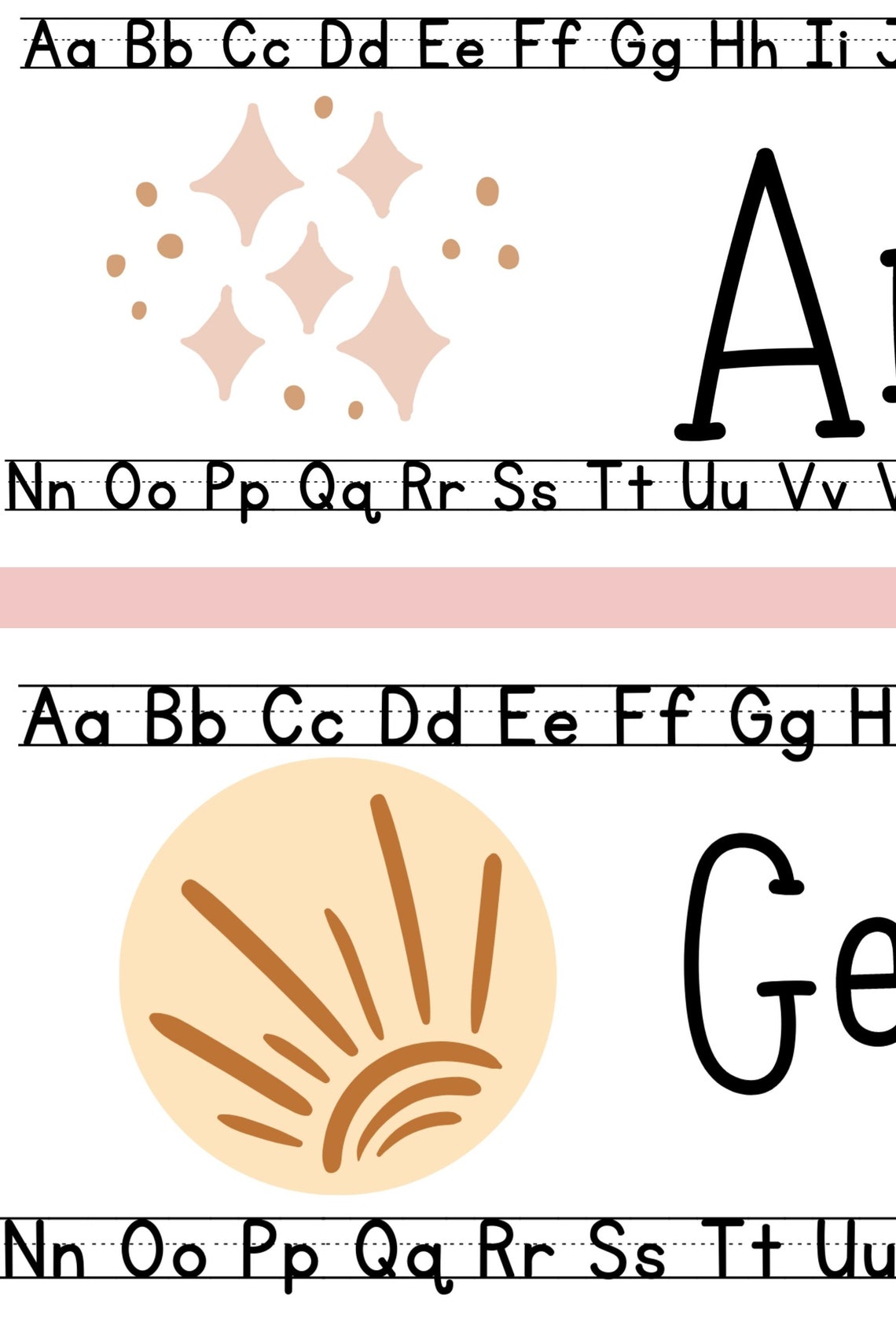 Boho Neutral Student Nametags Alphabet Desk Plate Classroom - Etsy