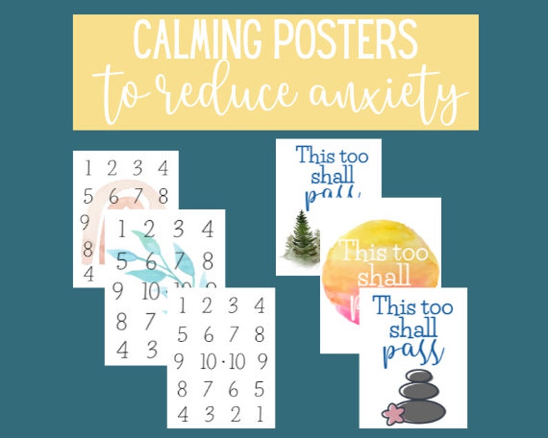 Calm Classroom Theme, Calming Corner Posters, Calm Decor, Classroom ...