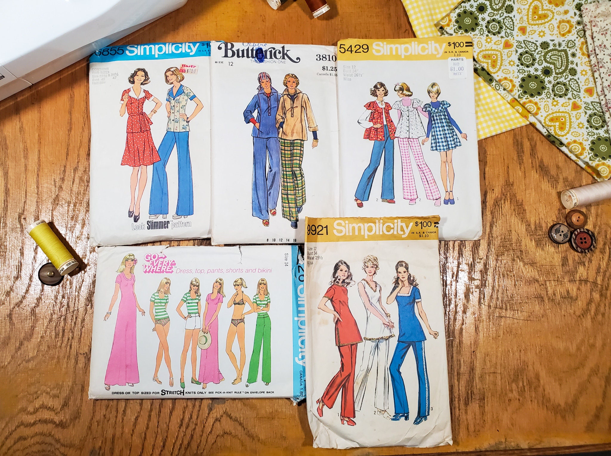 1970's Vintage Sewing Patterns - Women's, Children's and Men's Clothing ...