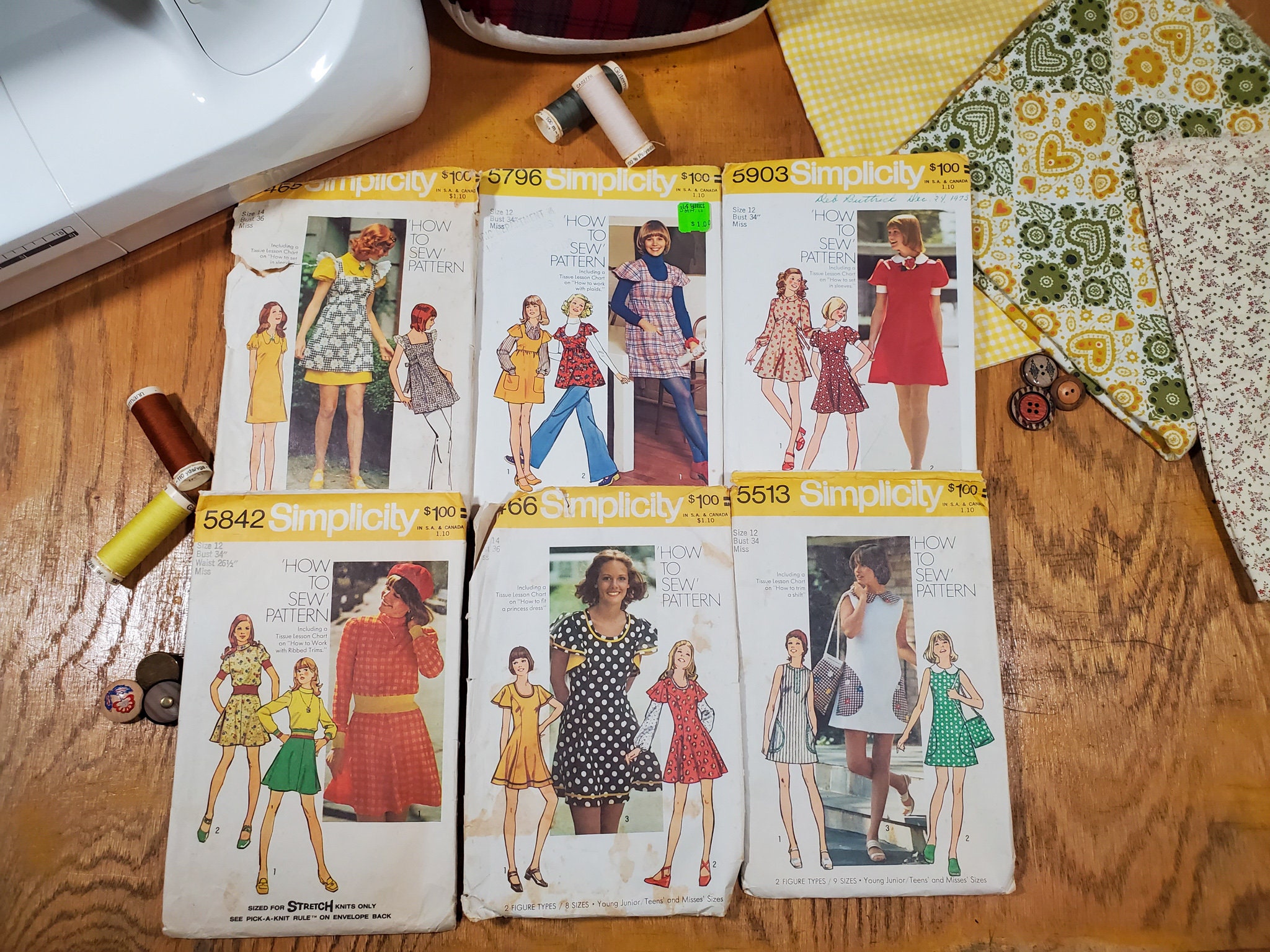 1970's Vintage Sewing Patterns - Women's, Children's and Men's Clothing ...