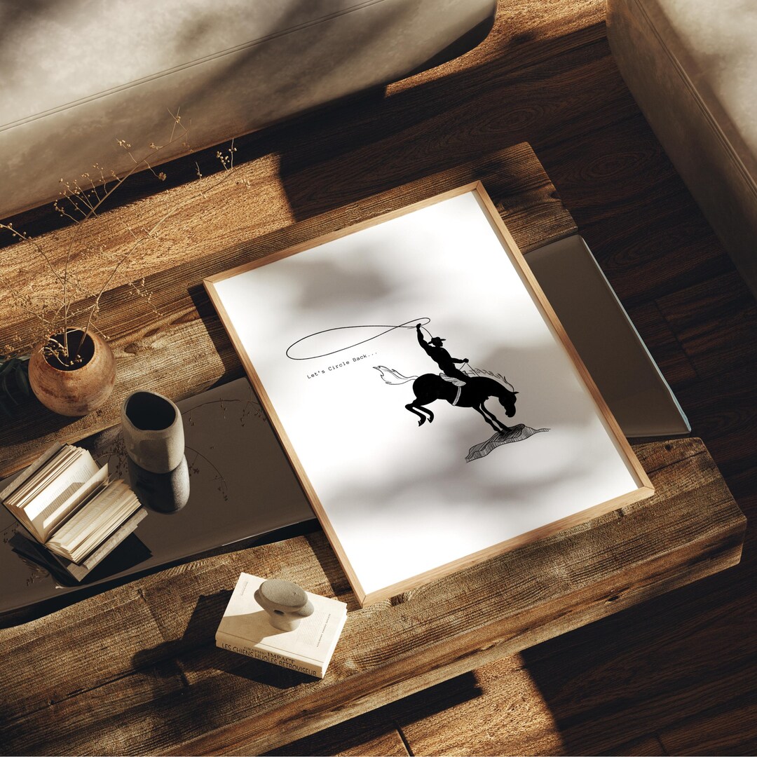 Let's Circle Back Drawing Minimalist Self-made, Digital Peggy Mac ...