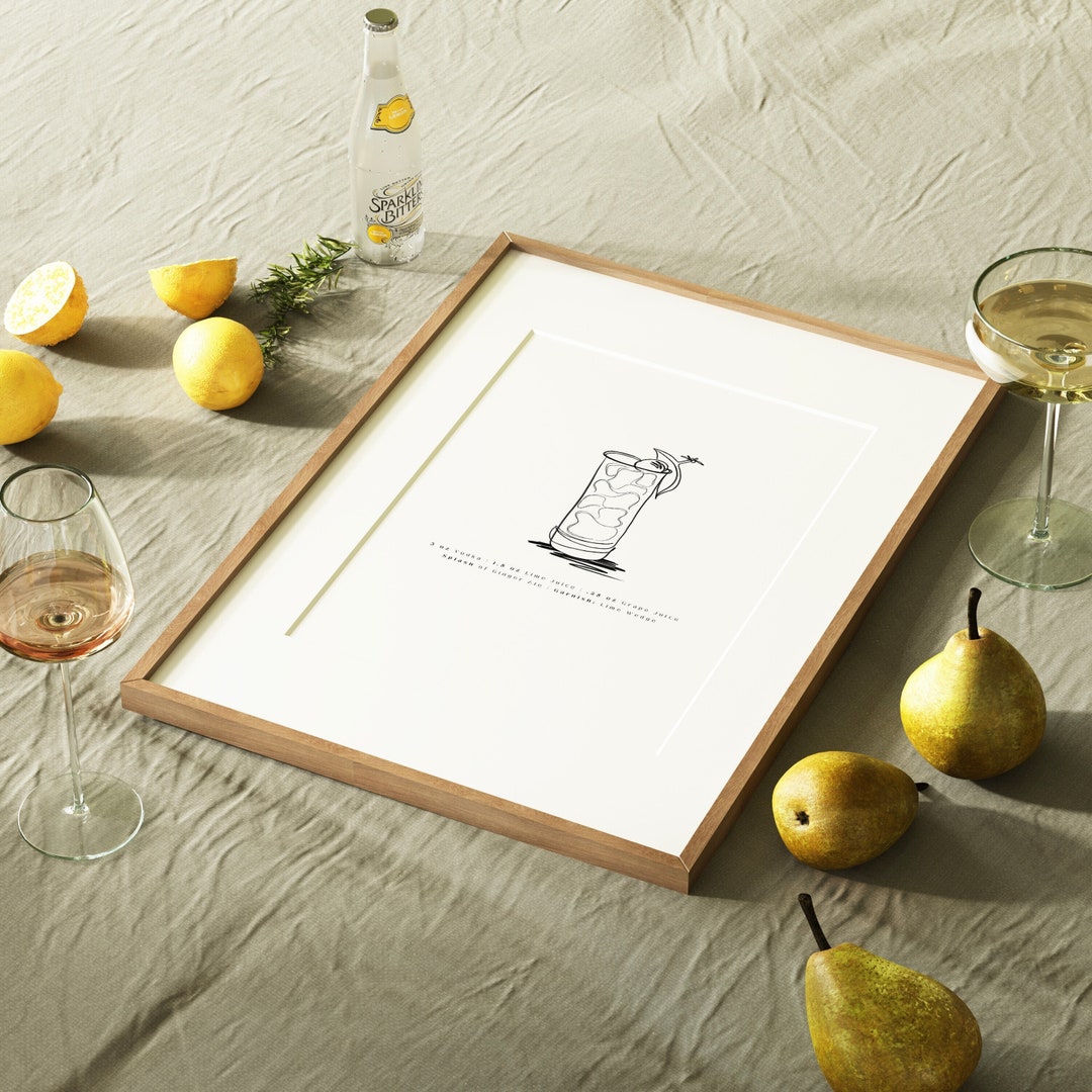 Transfusion Cocktail Drawing & How-to Recipe - Etsy