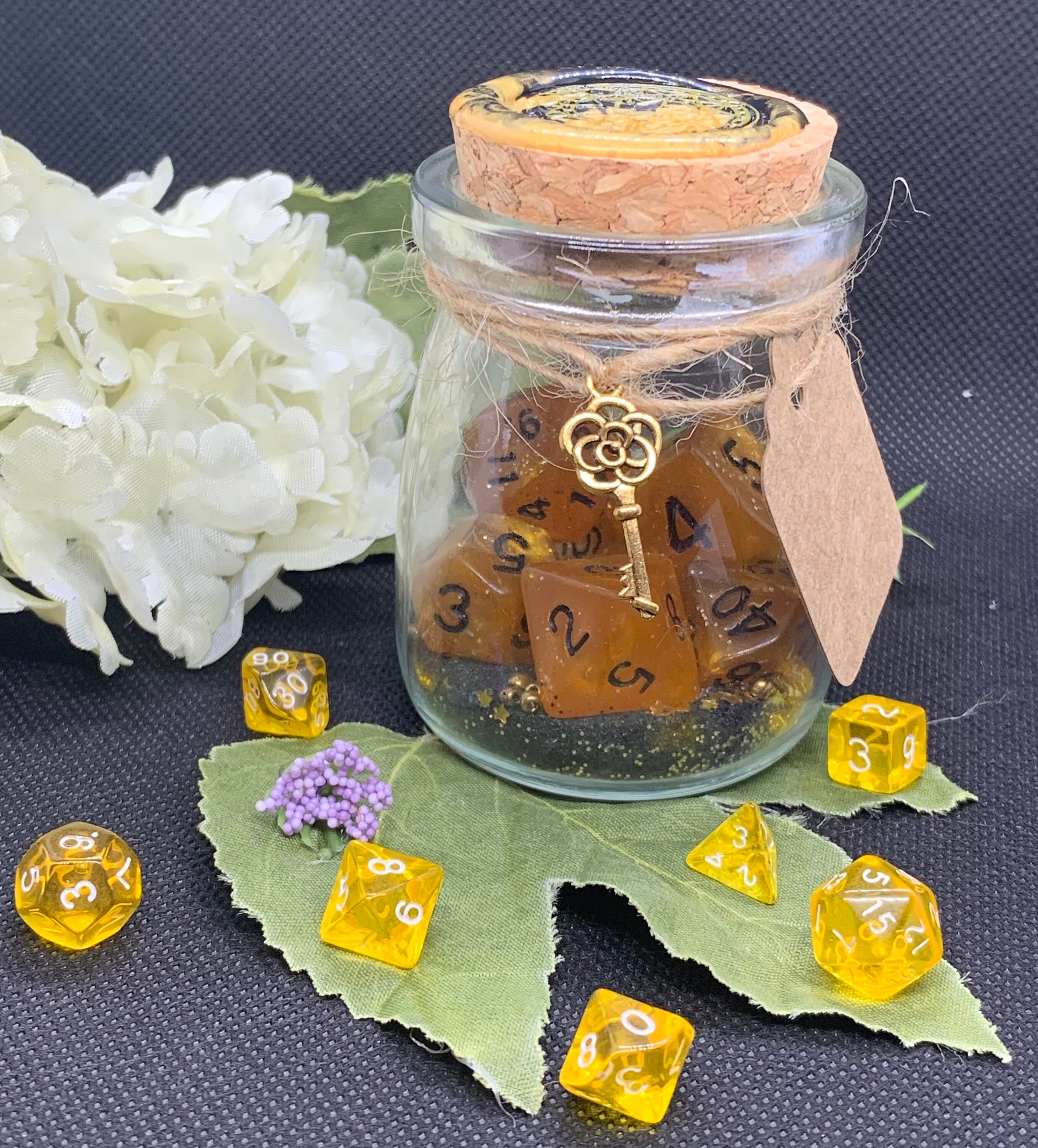 Fool's Gold Dnd Dice Set Bottle - Etsy UK