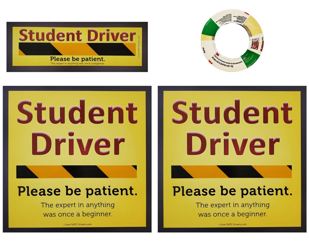 Student Driver Car Magnet Set - Etsy