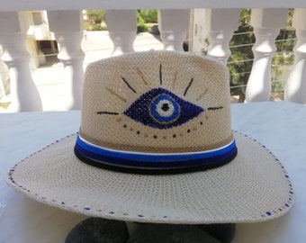 Greek Evil Eye Hat - Etsy