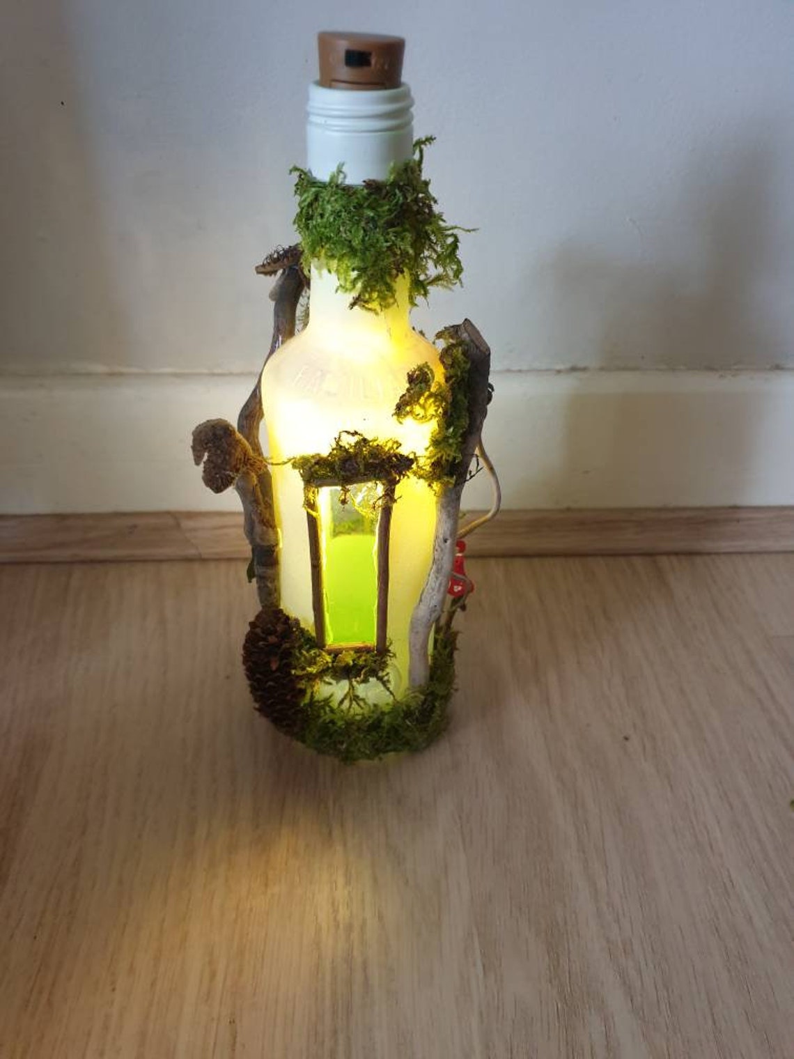 Fairy bottle altered bottle art/ tooth fairybottle / light up | Etsy