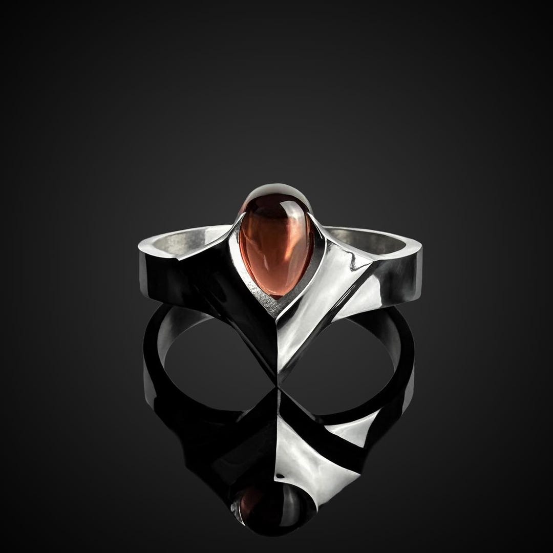 Sanguine - Vampire Ring Sterling Silver or Gold With Garnet or Onyx ...