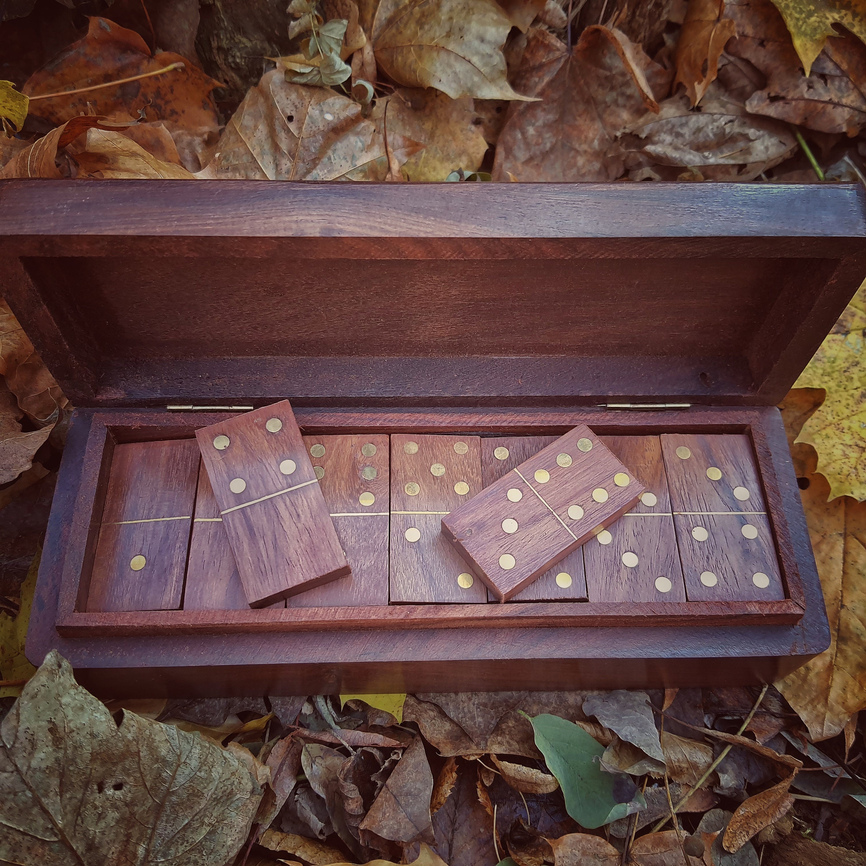 Wooden Box Domino Handmade Play Game Kids Childhood Family Fun | Etsy