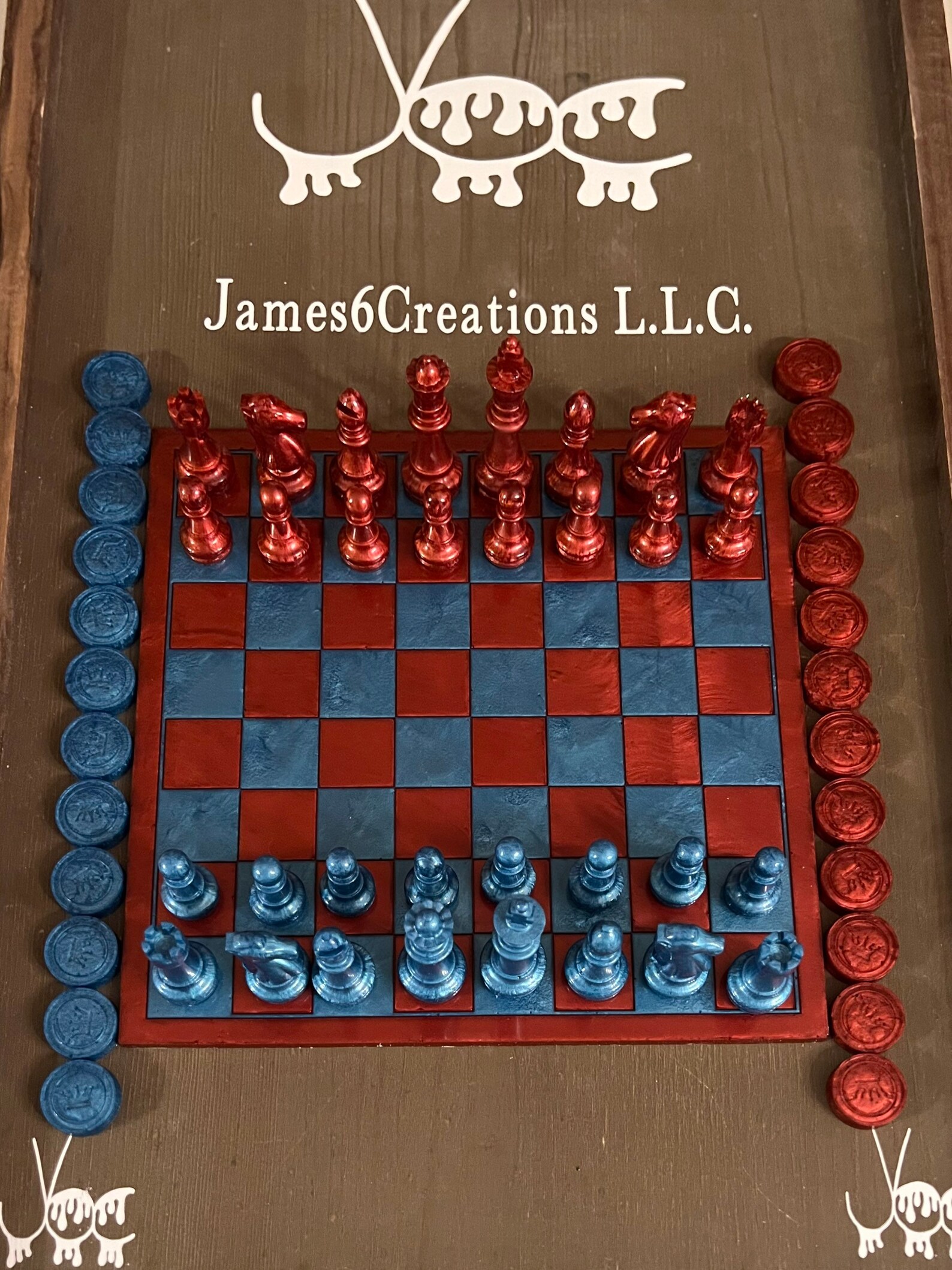 Custom Chess / Checker Set - Etsy
