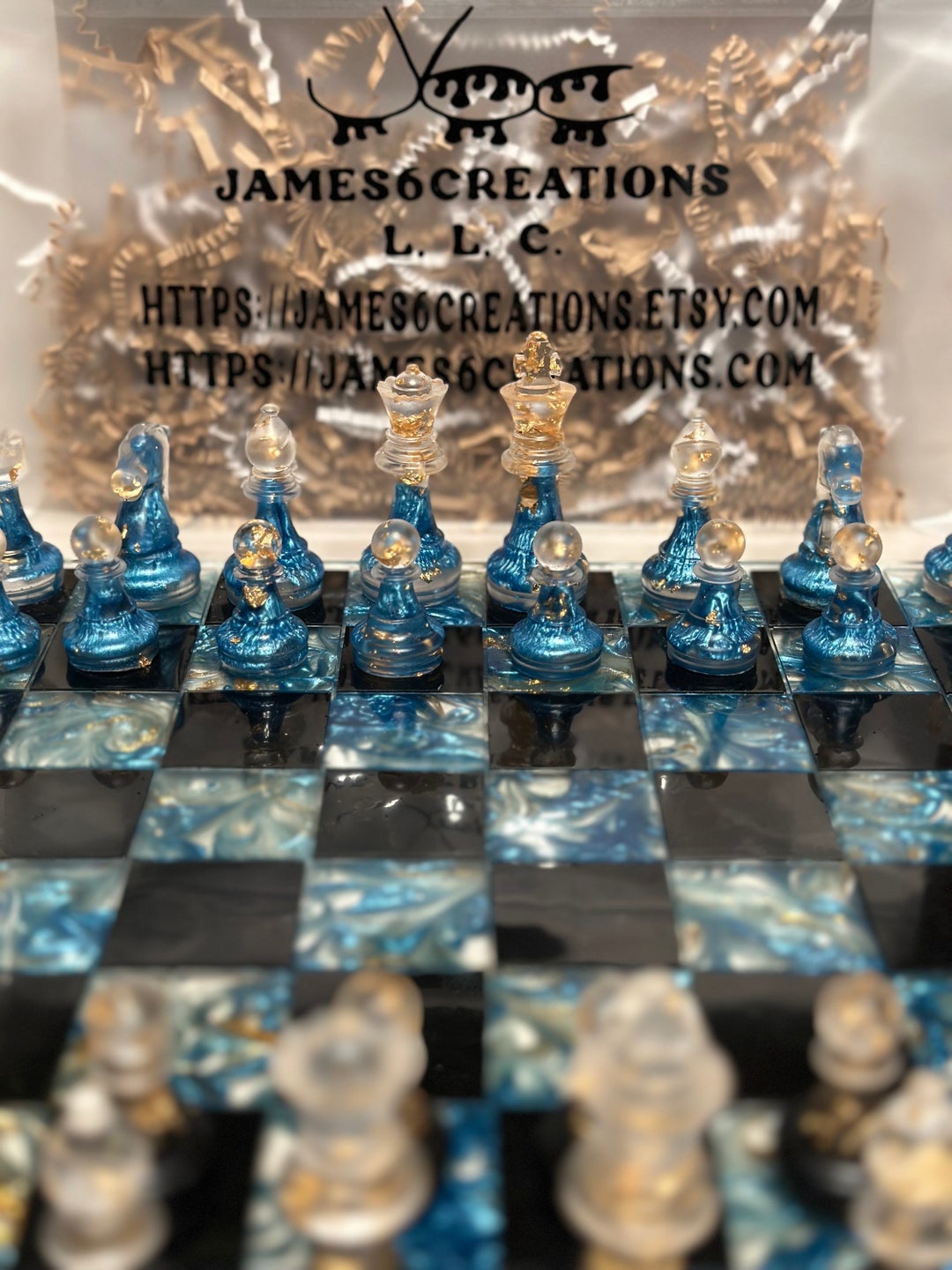 Custom Resin Chess Sets 11 X 11 - Etsy
