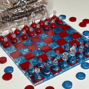 Custom Chess / Checker Set - Etsy