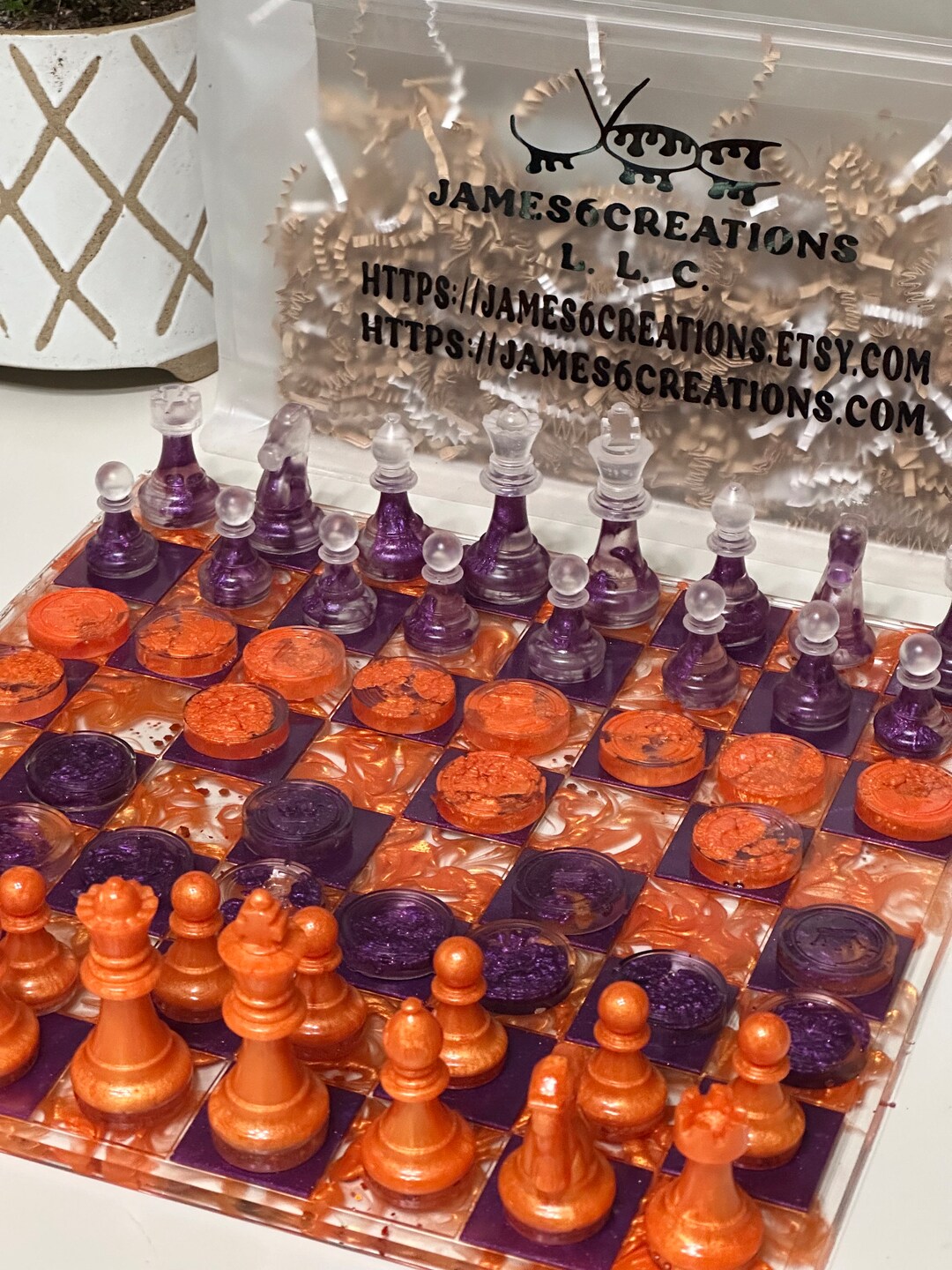 Custom Chess / Checker Set - Etsy