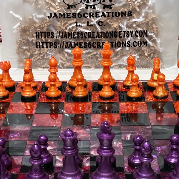 Resin Chess Set - Etsy