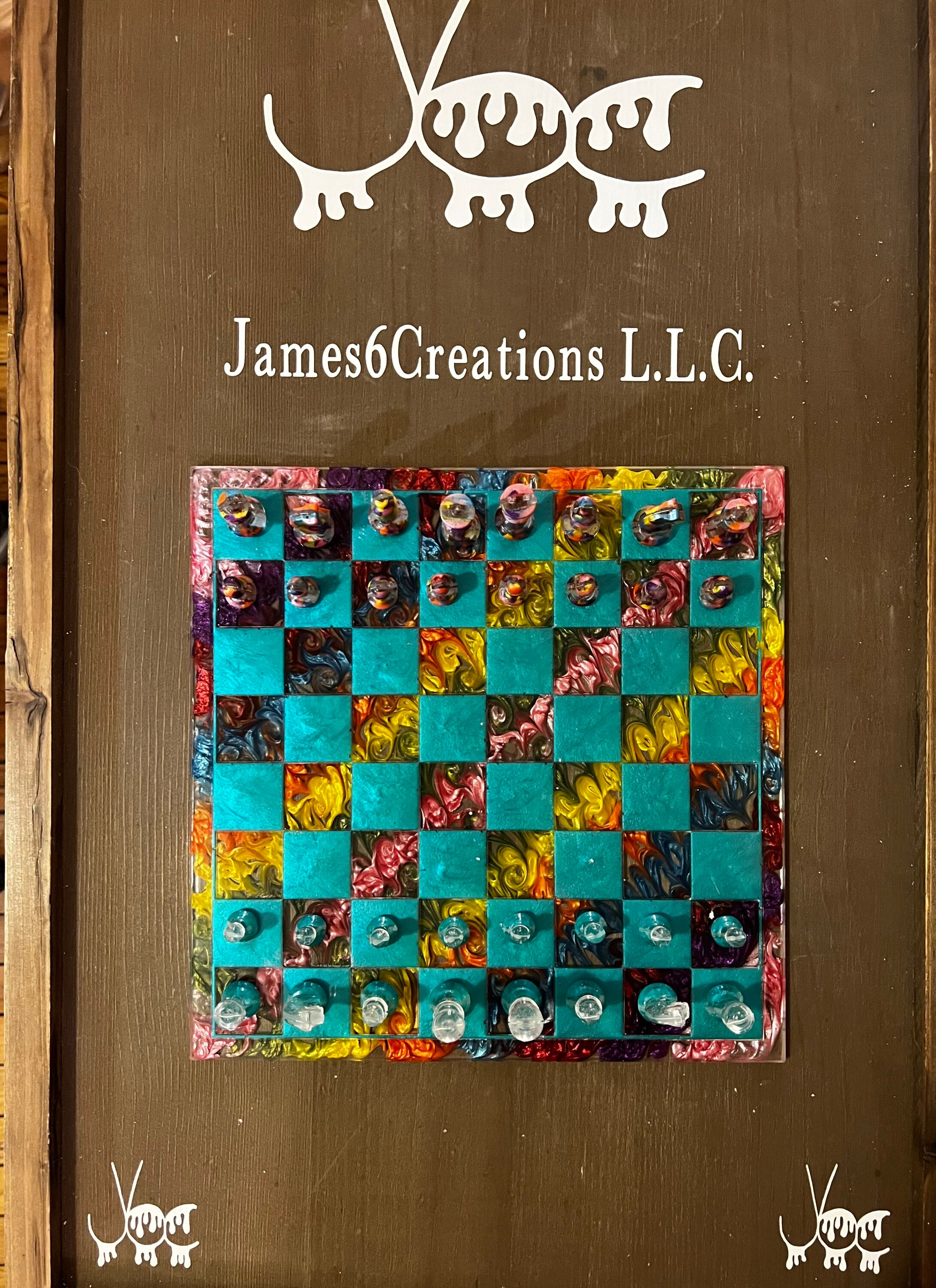 Custom Resin Rainbow Chess Set - Etsy Canada