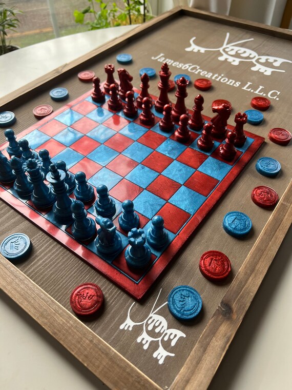 Custom Chess / Checker Set - Etsy