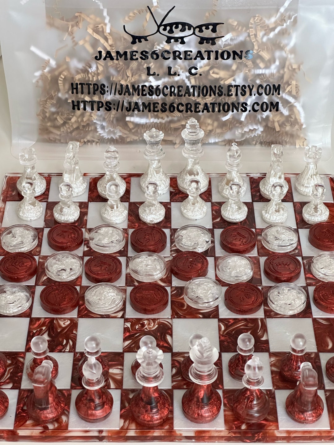 Custom Chess / Checker Set - Etsy