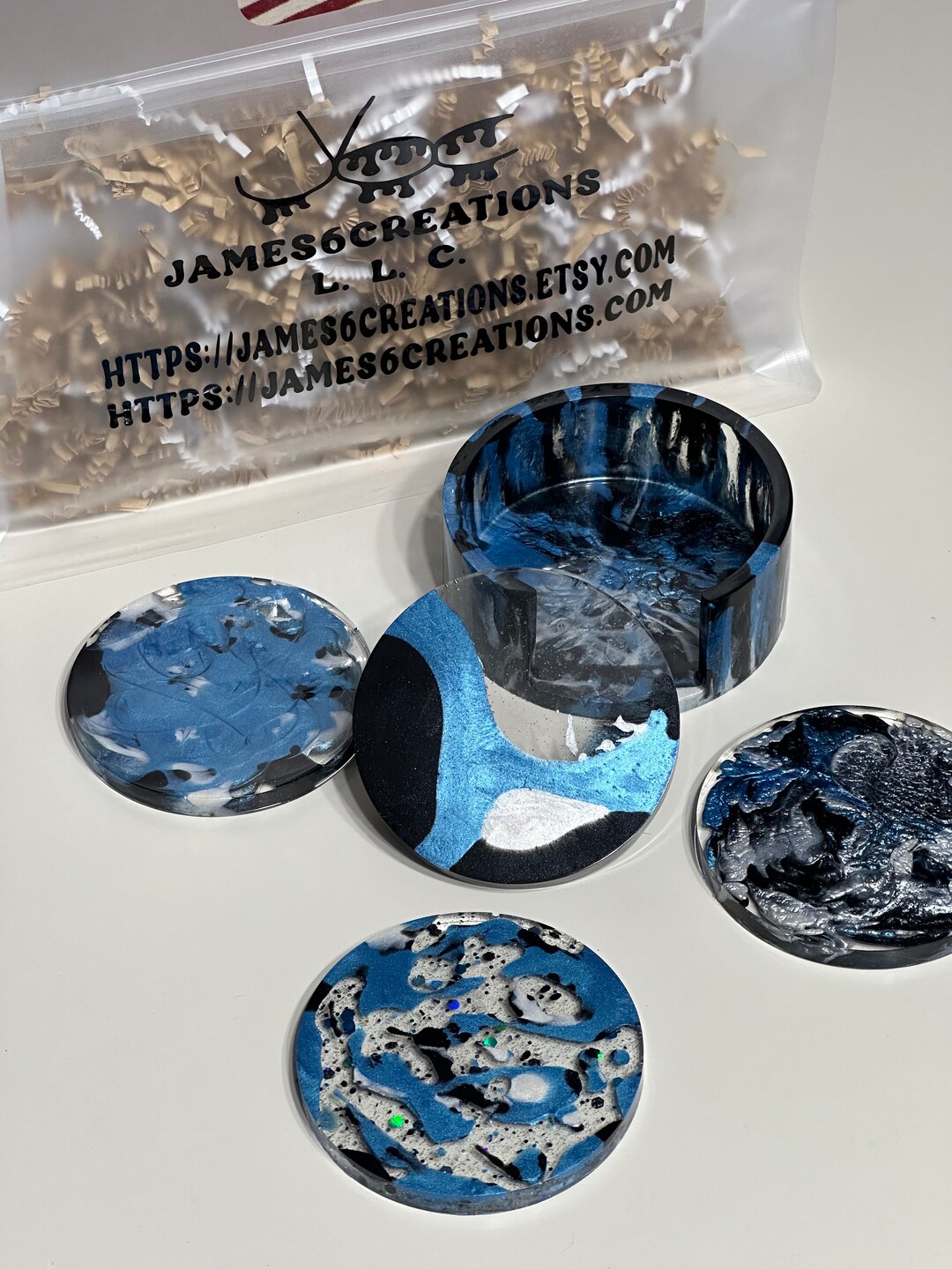 Custom Resin Coasters - Etsy