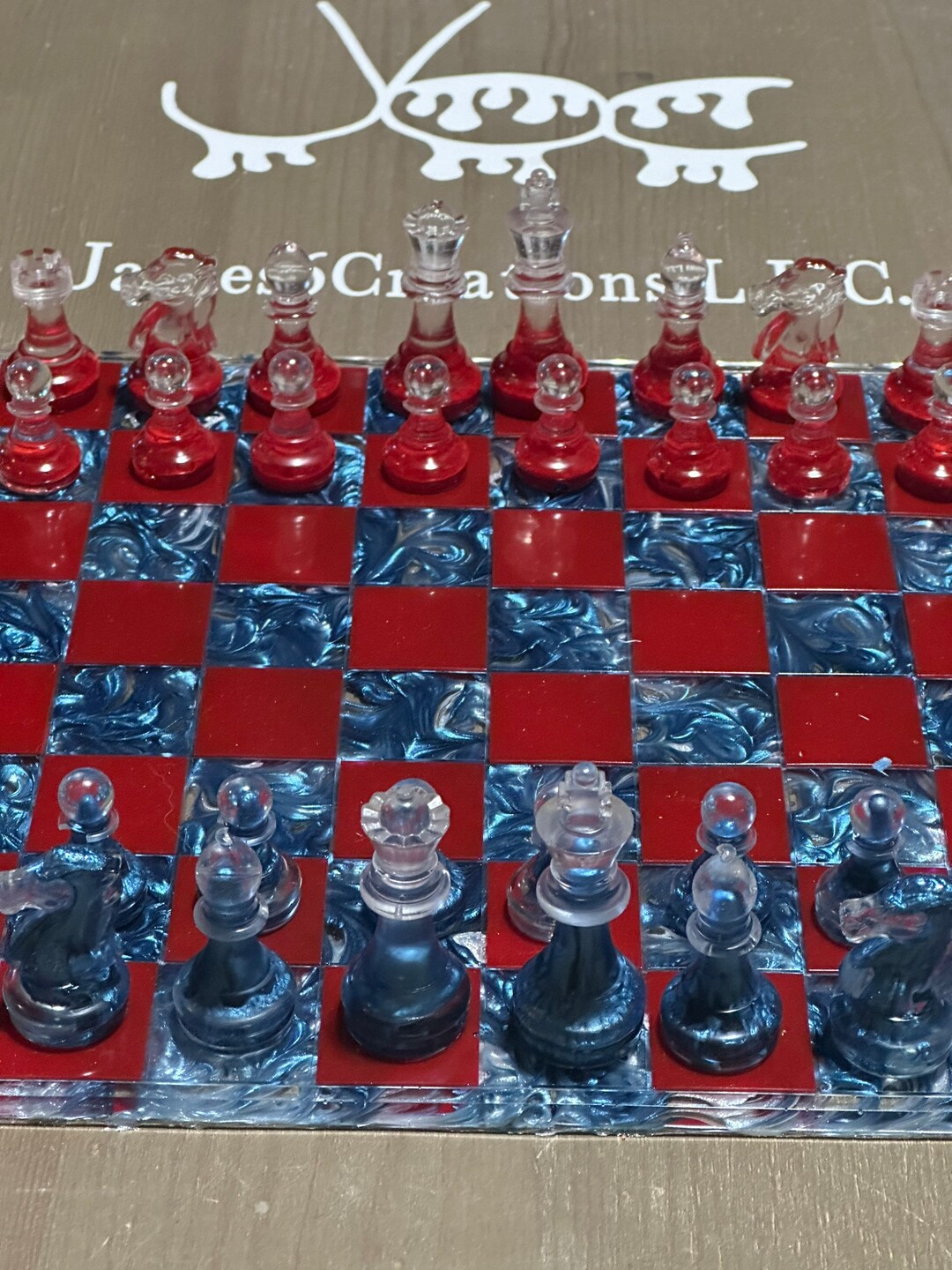 Custom Resin Chess Sets 11 X 11 - Etsy