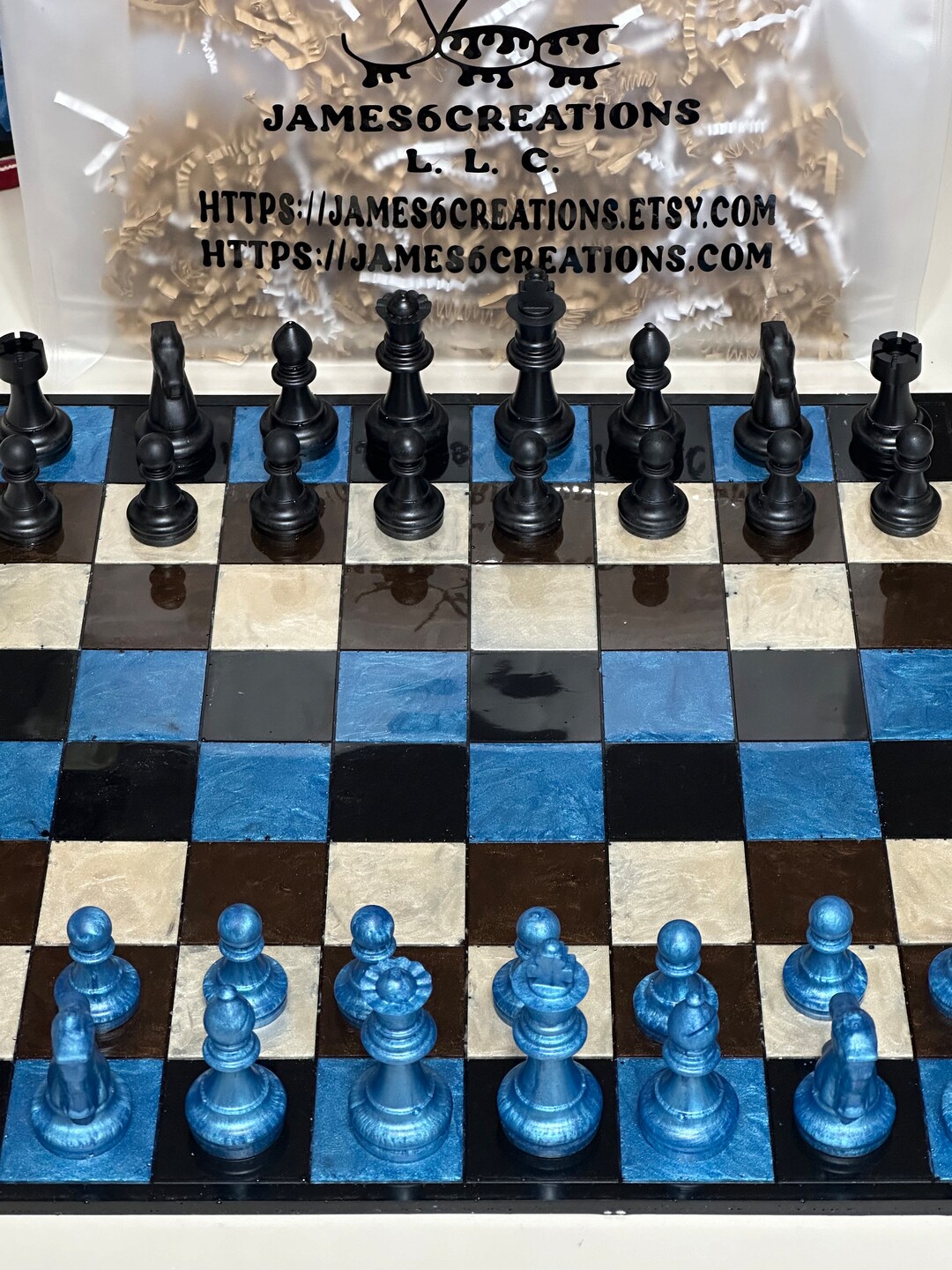 Custom Resin Chess Set (12 X 12) - Etsy