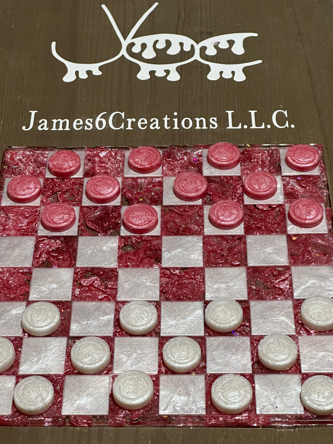 Customizable Checkers Set 11x11 - Etsy