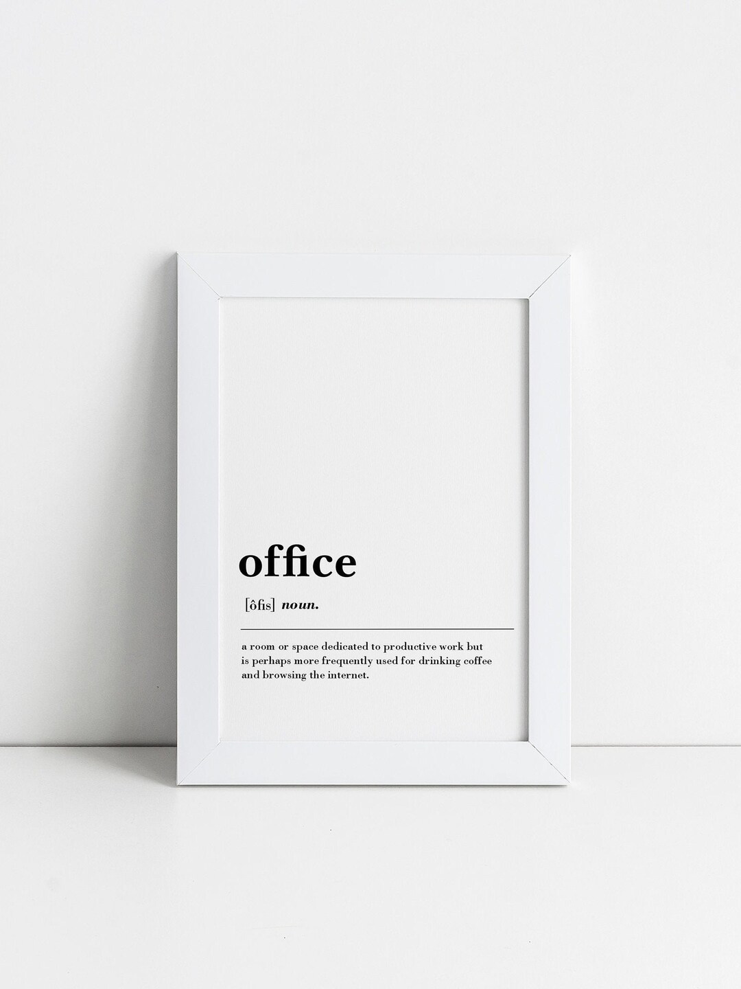 Office Definition, Definition Poster, Typography Print, Dictionary ...