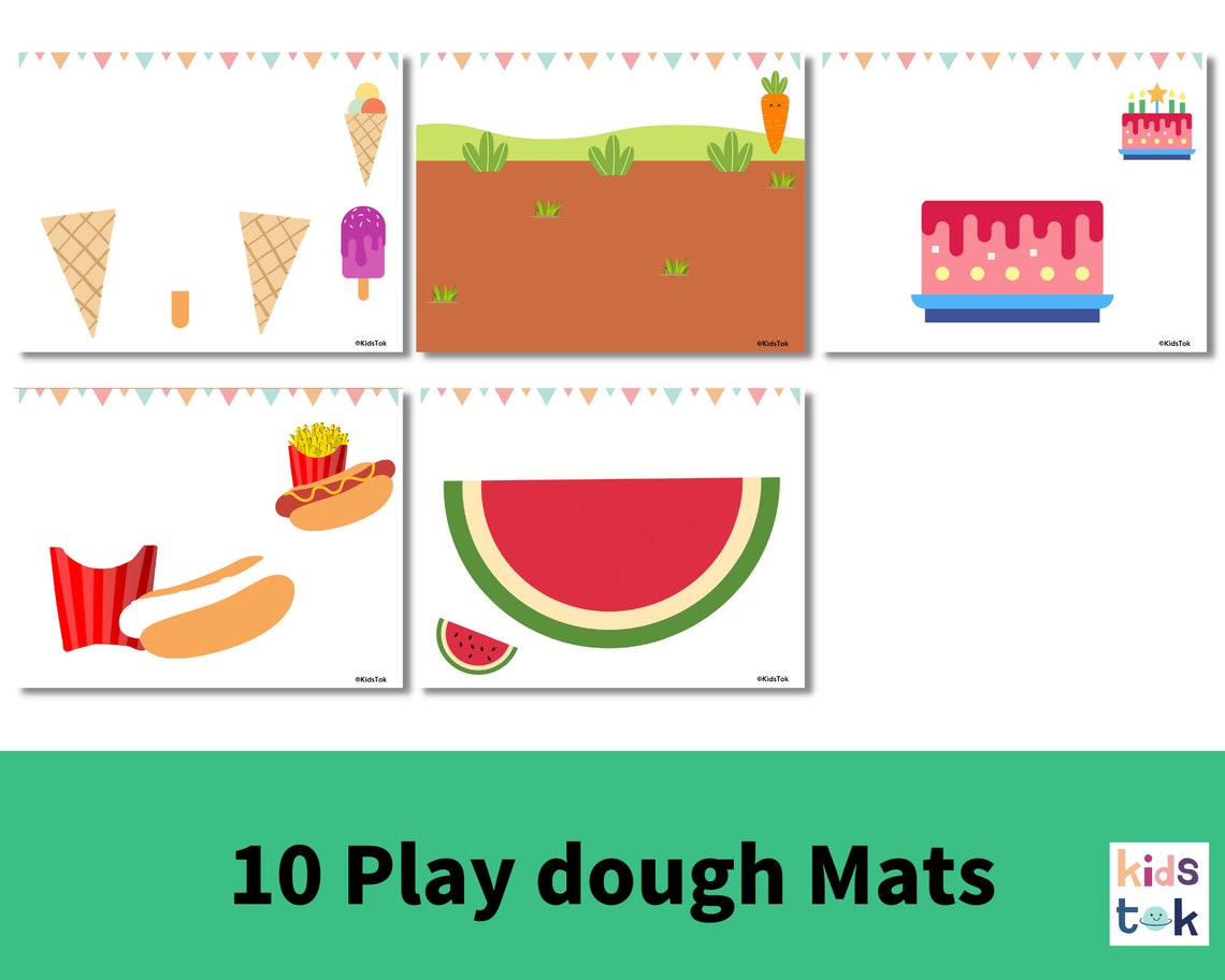 Food Play Dough Mat Fruit Vegetable Food Play Dough Mat - Etsy UK