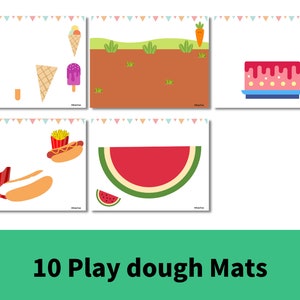 Food Play Dough Mat, Fruit Vegetable Food Play Dough Mat, Toddler ...