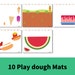 Food Play Dough Mat, Fruit Vegetable Food Play Dough Mat, Toddler ...