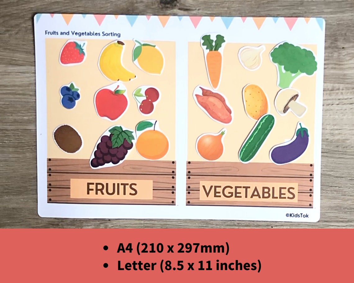 Fruit and Vegetable Sorting Game, Fruit and Vegetable Sorting Activity ...