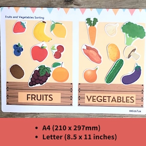 Fruit and Vegetable Sorting Game, Fruit and Vegetable Sorting Activity ...