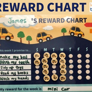 Custom Reward Chart Printable Car Chore Chart Printable - Etsy UK