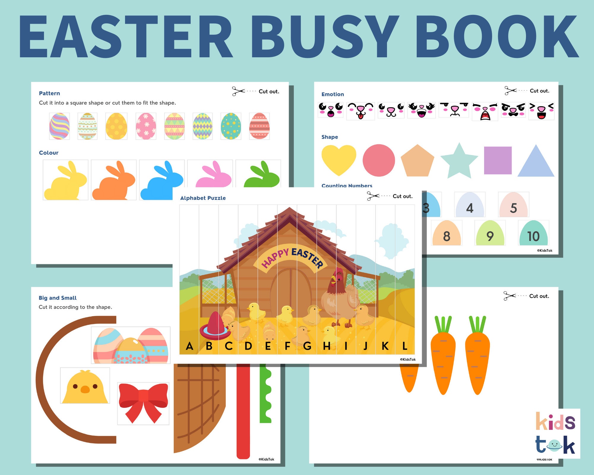 Easter Busy Book Printable, Preschool Busy Book, Toddler Activity at ...