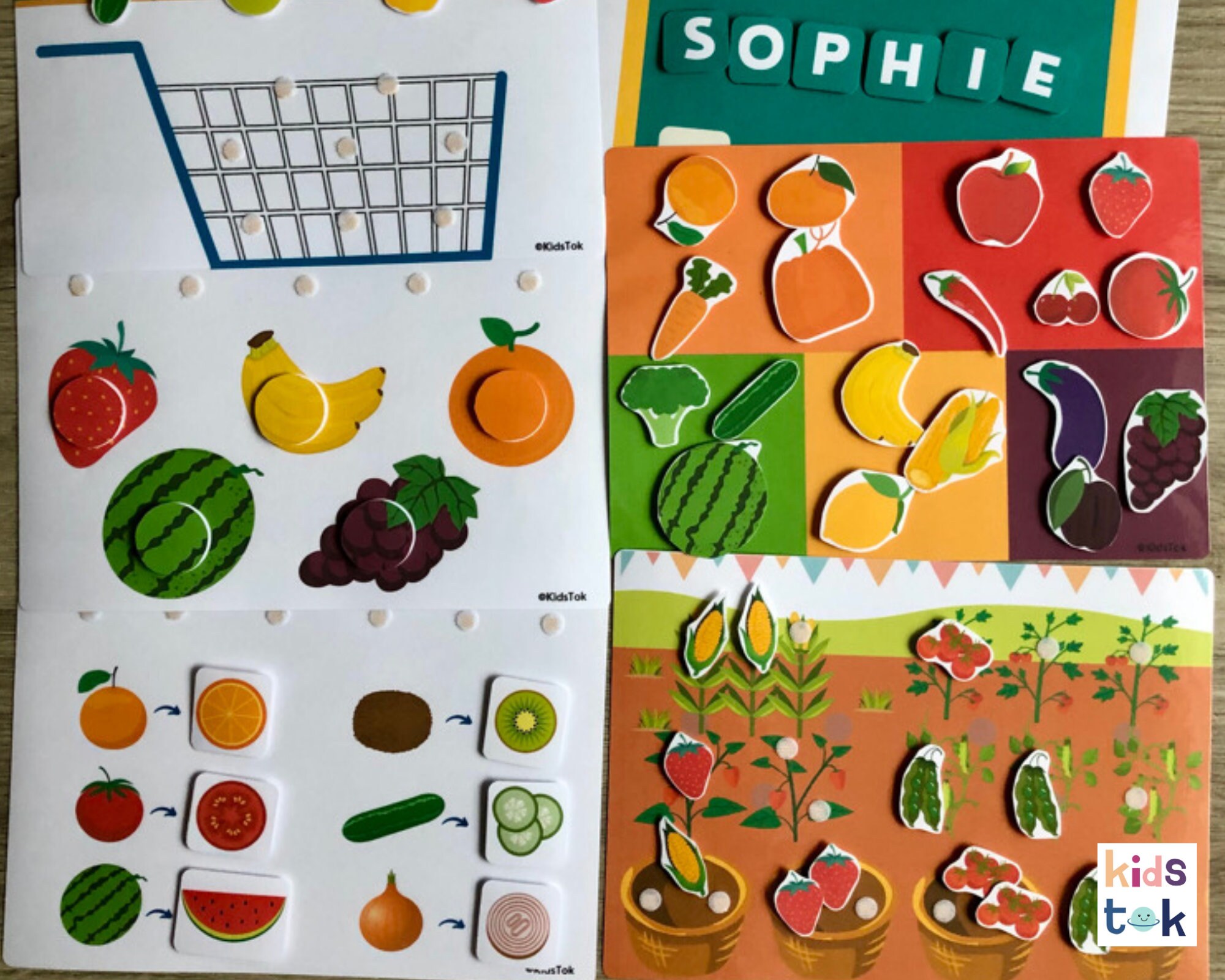 Fruit Vegetable Food Bundle Busy Book Printable, Homeschool Learning ...