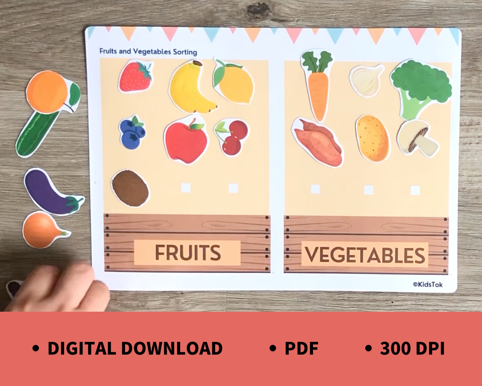 Fruit and Vegetable Sorting Game, Fruit and Vegetable Sorting Activity ...