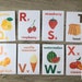 Fruit and Vegetable Alphabet Flash Cards, Food Alphabet Flash Cards ...